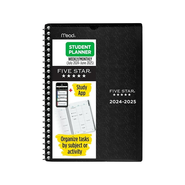 Mead Five Star Student Academic Planner (caw45100) - Walmart.com