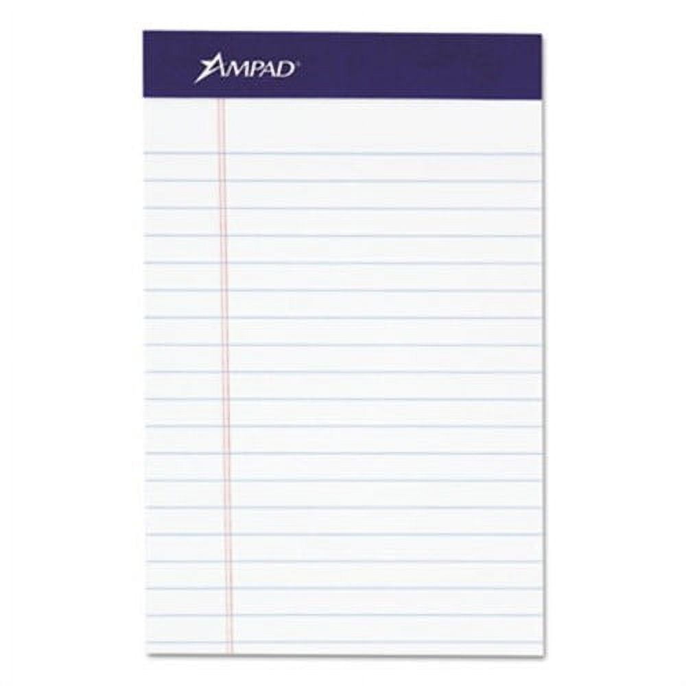 Mead Jr. Legal Ruled Pad, 5 x 8, White, 50 Sheets, 4 Pads/Pack ...