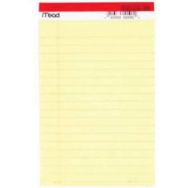 Mead Junior Yellow Legal Pad, 5 x 8-In., 50-Ct. 12 Pack - Walmart.com