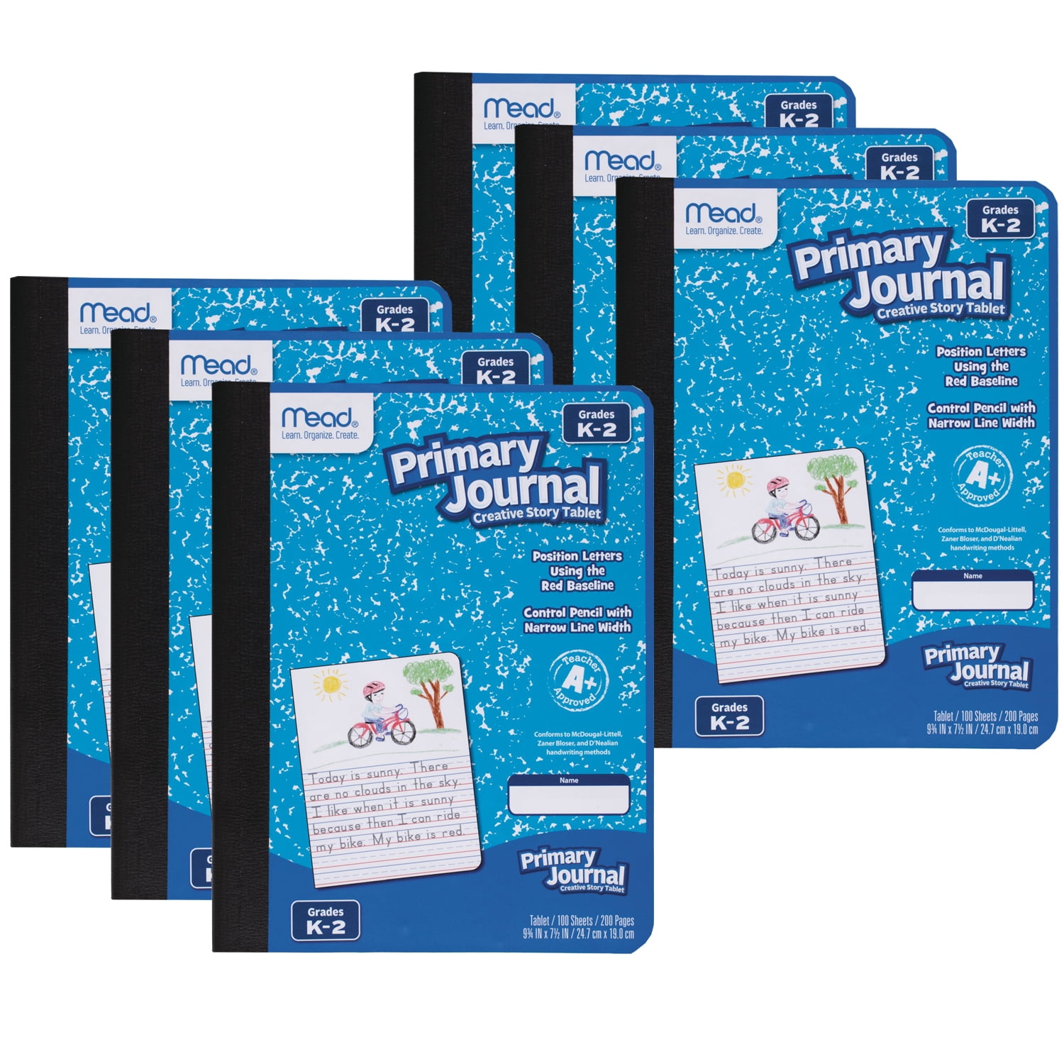 Mead K-2 Classroom Primary Journal 100 Sheets - 7.5" x 9.8" - Assorted ...