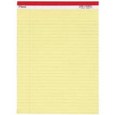 Mead® Cambridge® Stiff-Back Legal Pad, White, 8.5" x 11", 70 Sheets ...