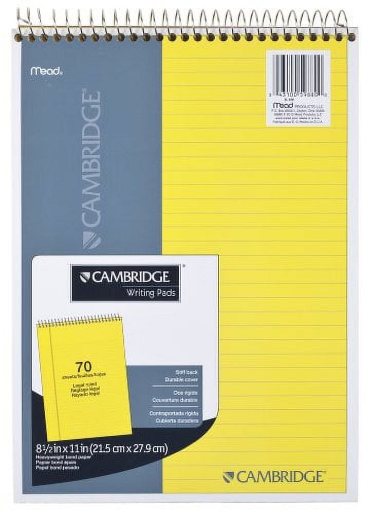 Mead Legal Pad, Top Spiral Bound, Wide Ruled Paper, 70 Sheets, 8-1/2" x ...