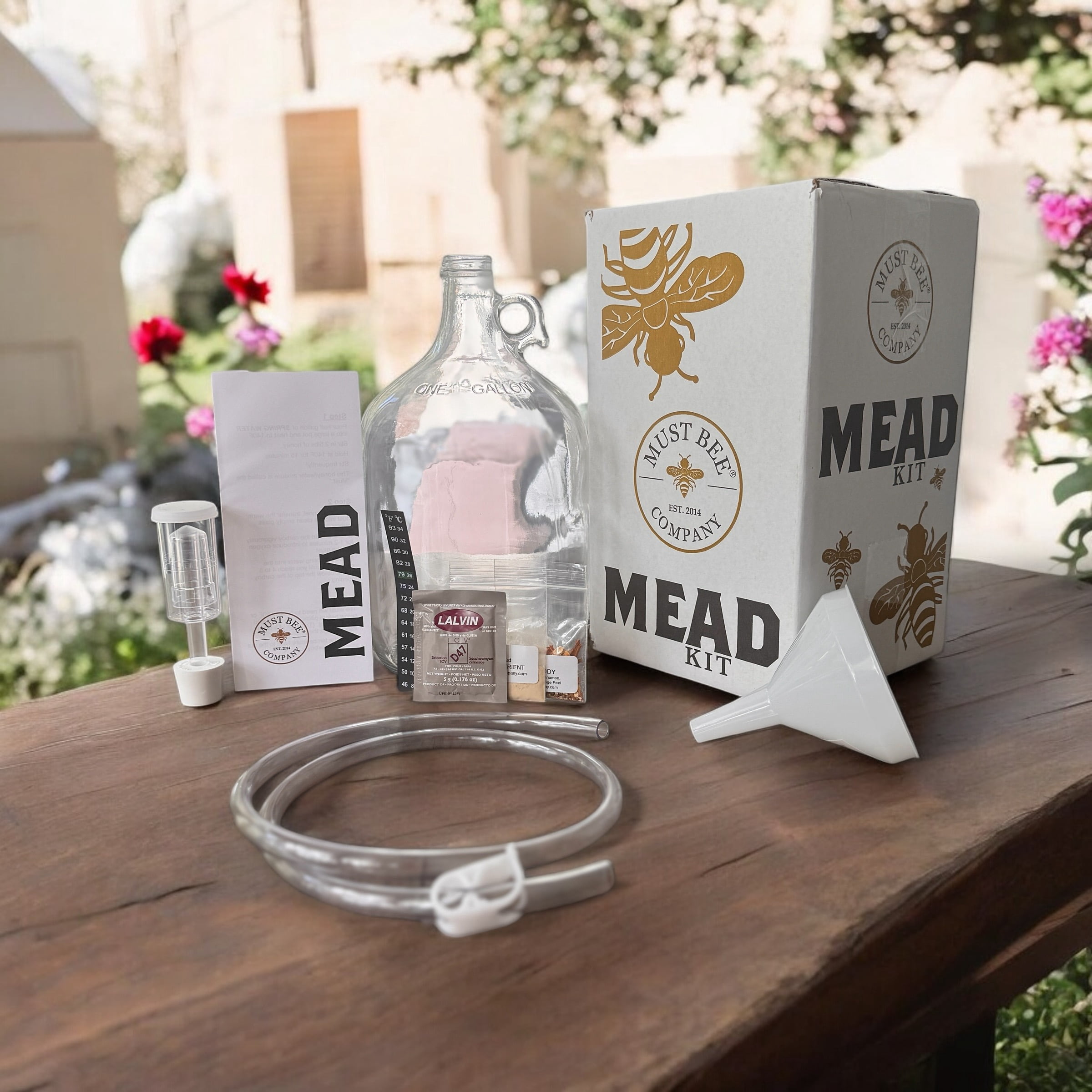Mead Making Kit by Must Bee Company- 1 Gallon Fermentation Kit to Make ...