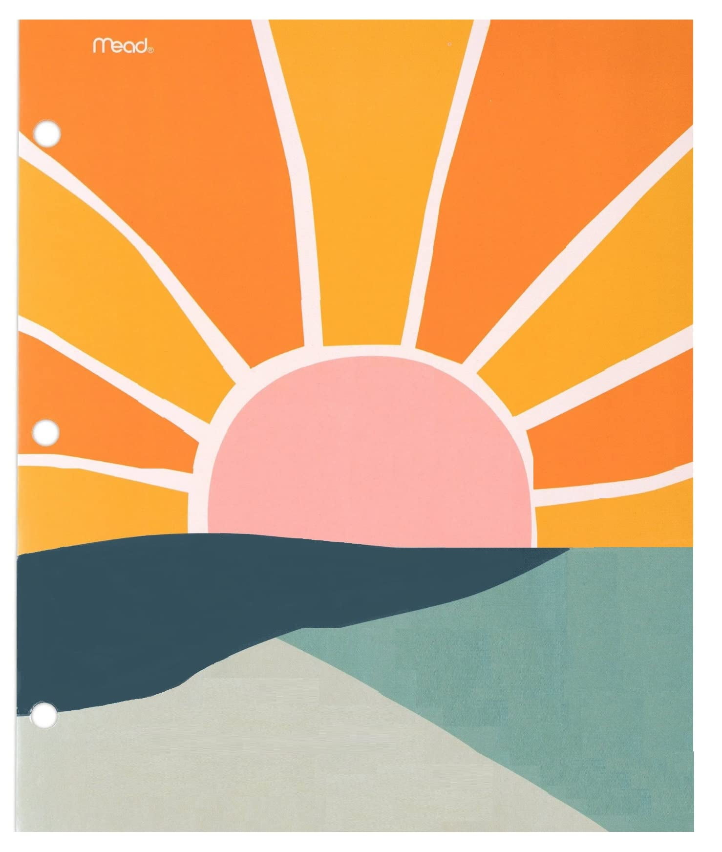 Mead Paper Portfolio File Folder, 2-Pocket Modern Landscapes, Sun, 12 x ...