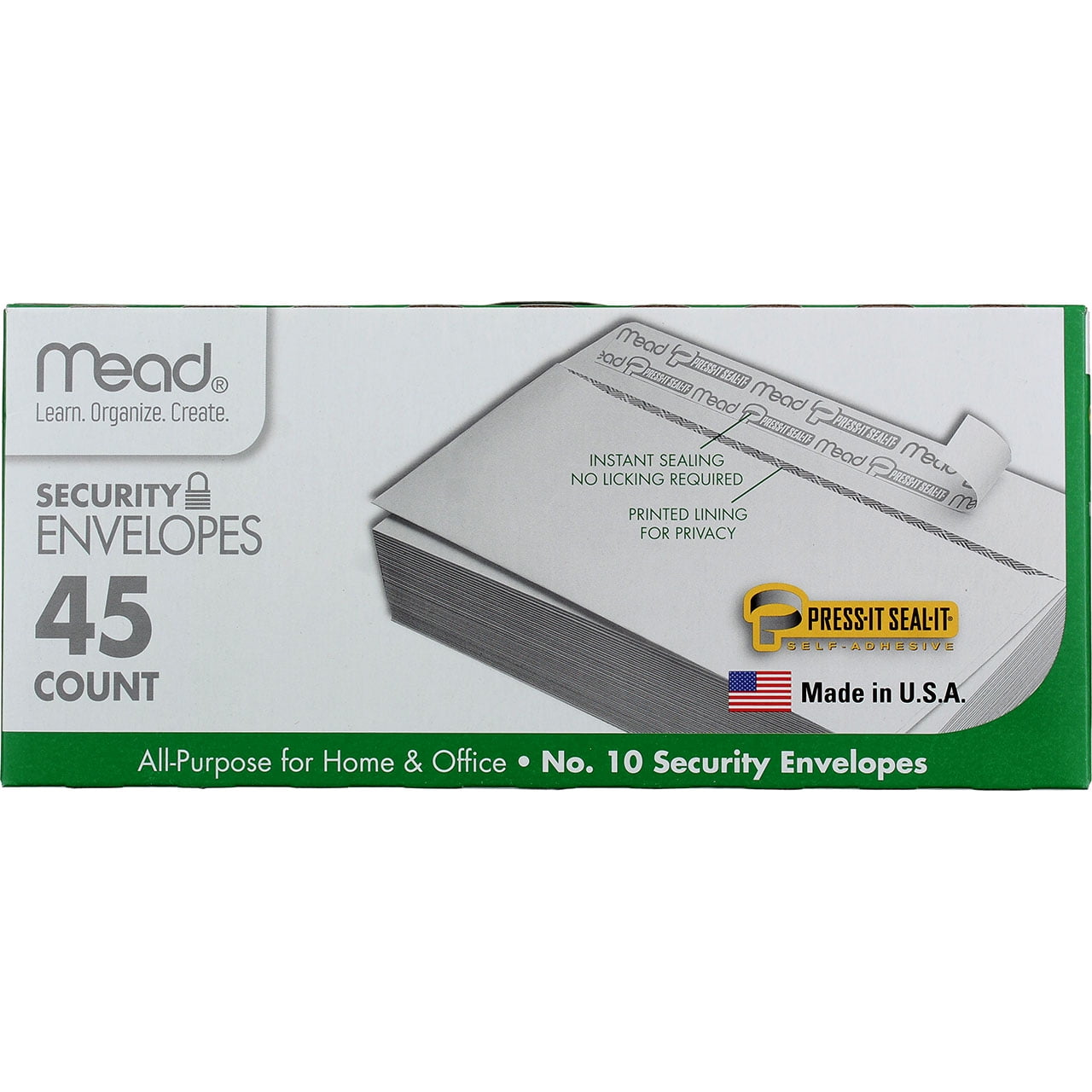 Mead Press-It Seal-It Security Envelopes, 4.125in X 9.5in, #10, 45 Ct ...