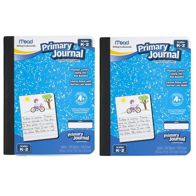 Mead Primary Journal, Half Page Ruled, 100 Sheets, 7 1/2" x 9 1/2 ...