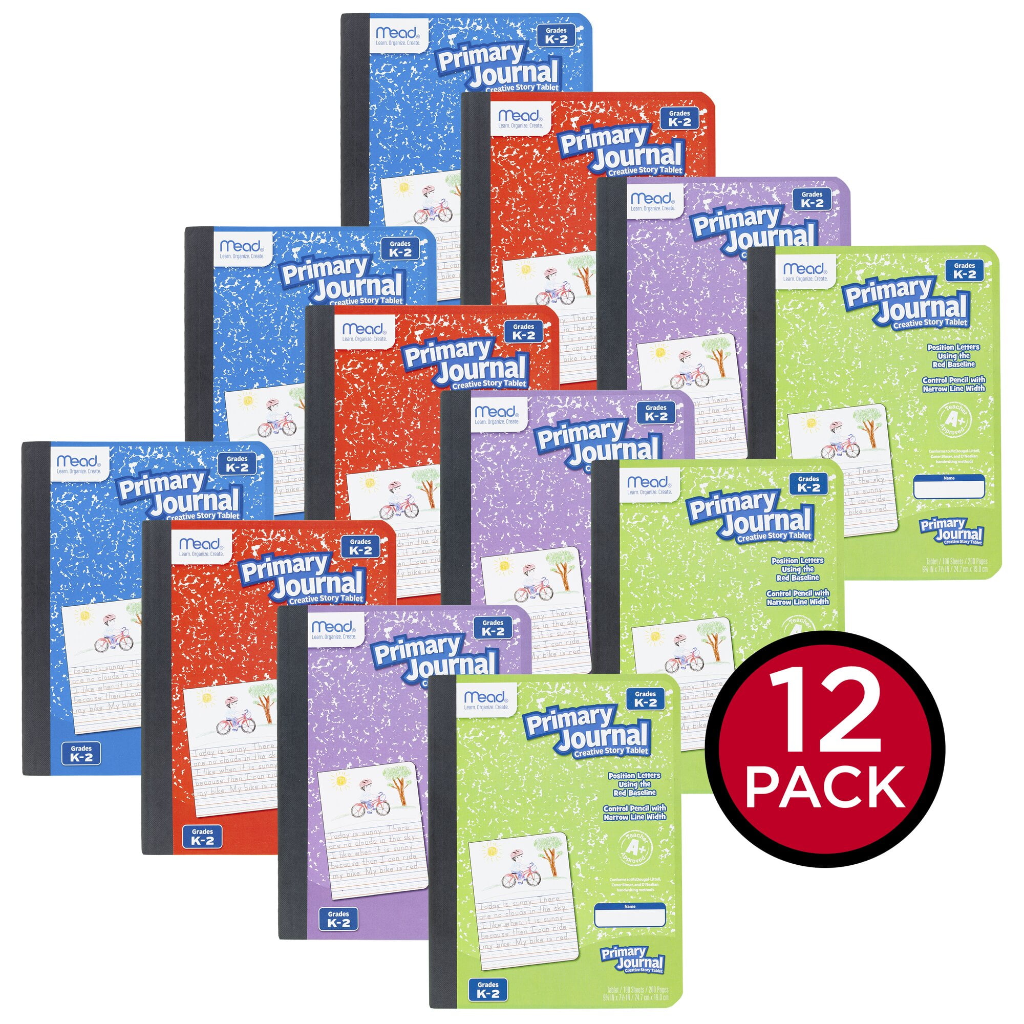 Mead Primary Journal Half Page Ruled Grades K-2 7 12 x 9 34 100 Sheets ...