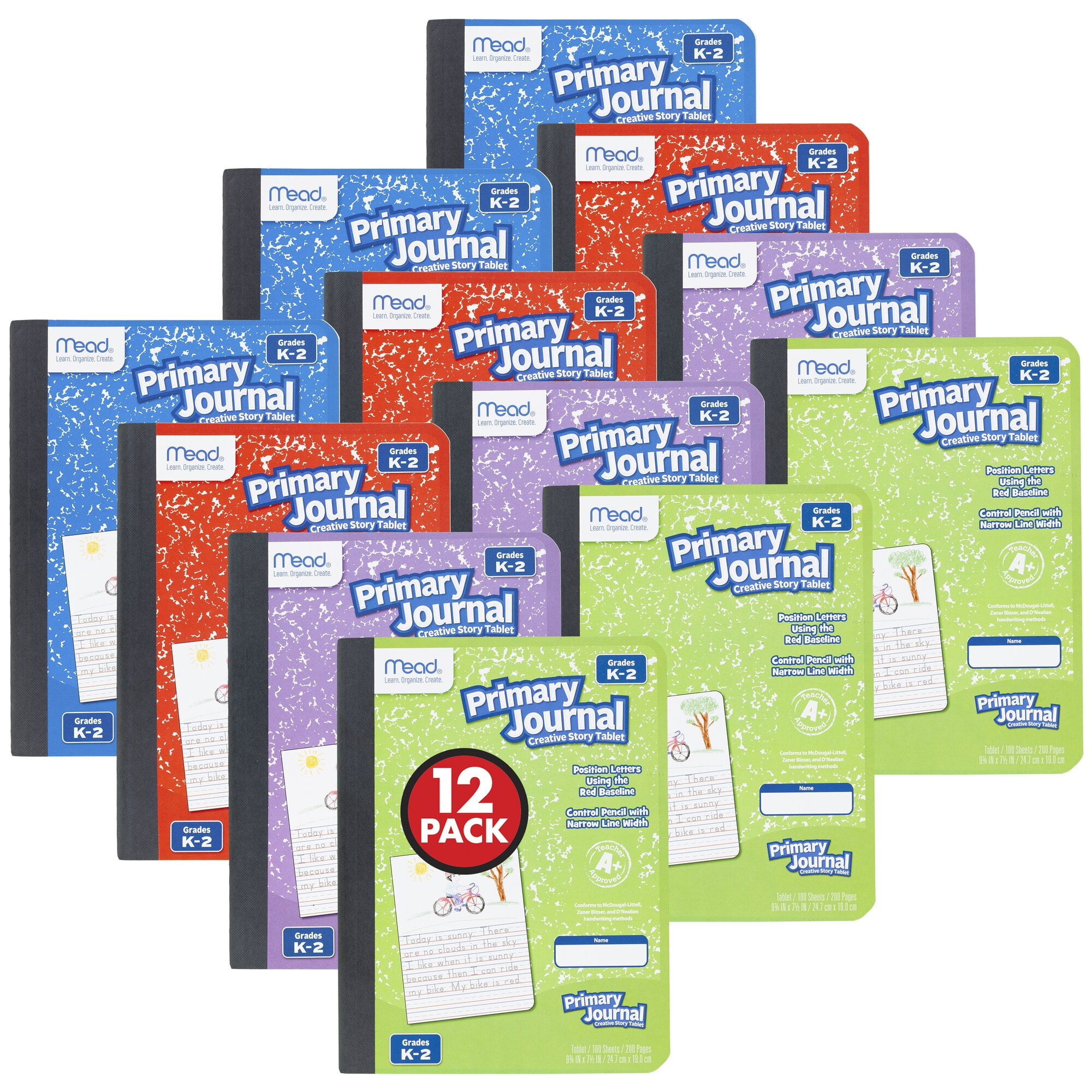 Mead Primary Journal Half Page Ruled Grades K-2 7 12 x 9 34 100 Sheets ...