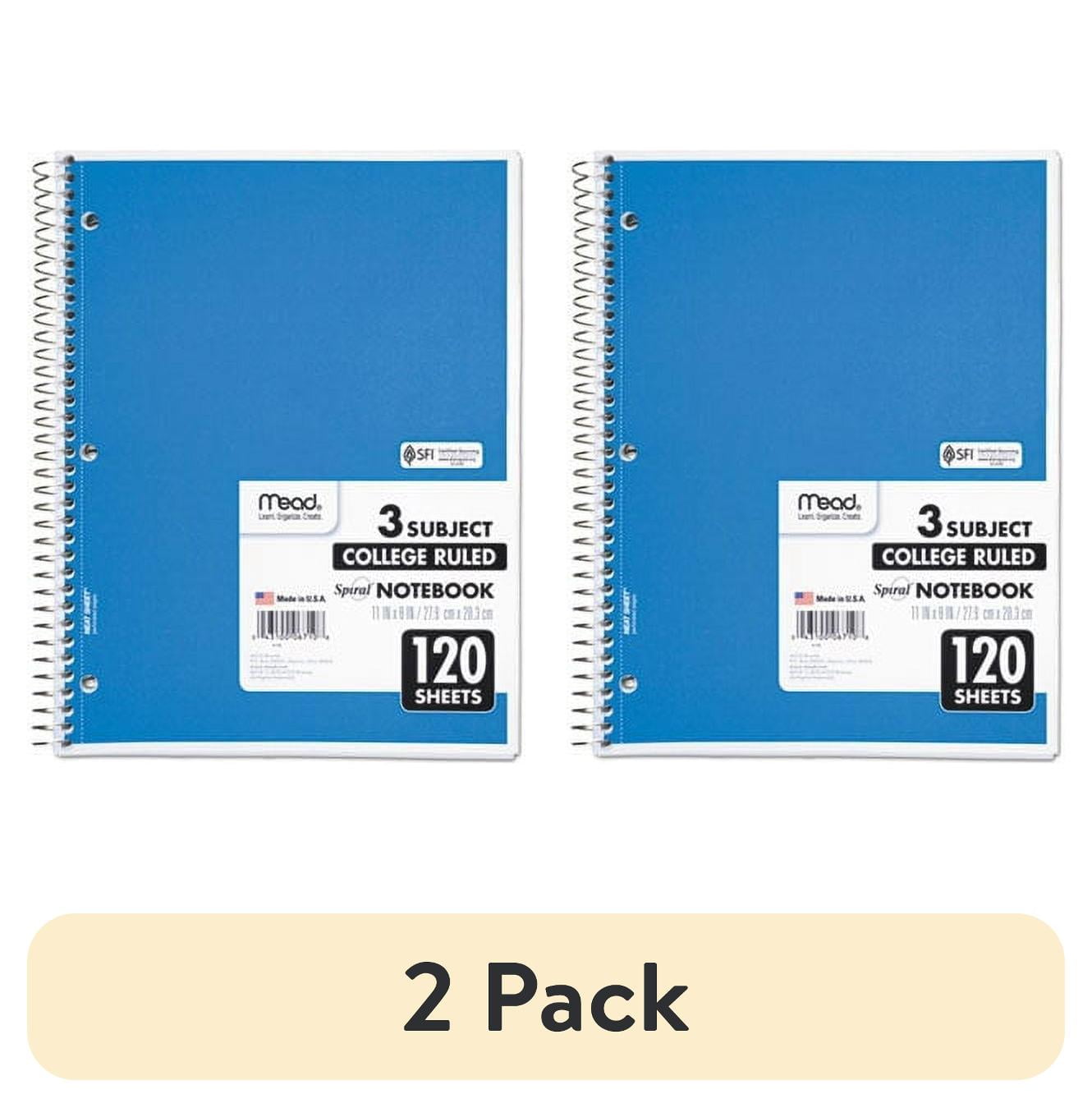 (2 pack) Mead Spiral Bound Notebook, College Rule - Walmart.com