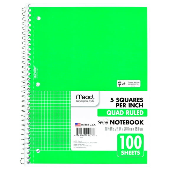 Graph Paper Spiral Notebook