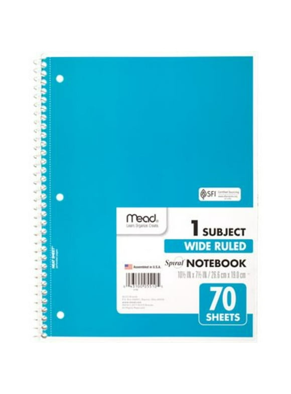 1-Subject Spiral Notebooks in Spiral Notebooks - Walmart.com