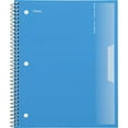 Mead Spiral Notebook, 3 Subject, Wide Ruled, 8 1/2" x 11", Blue ...