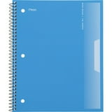 Mead Spiral Notebook, 3 Subject, Wide Ruled, 8 1/2" x 11", Blue ...