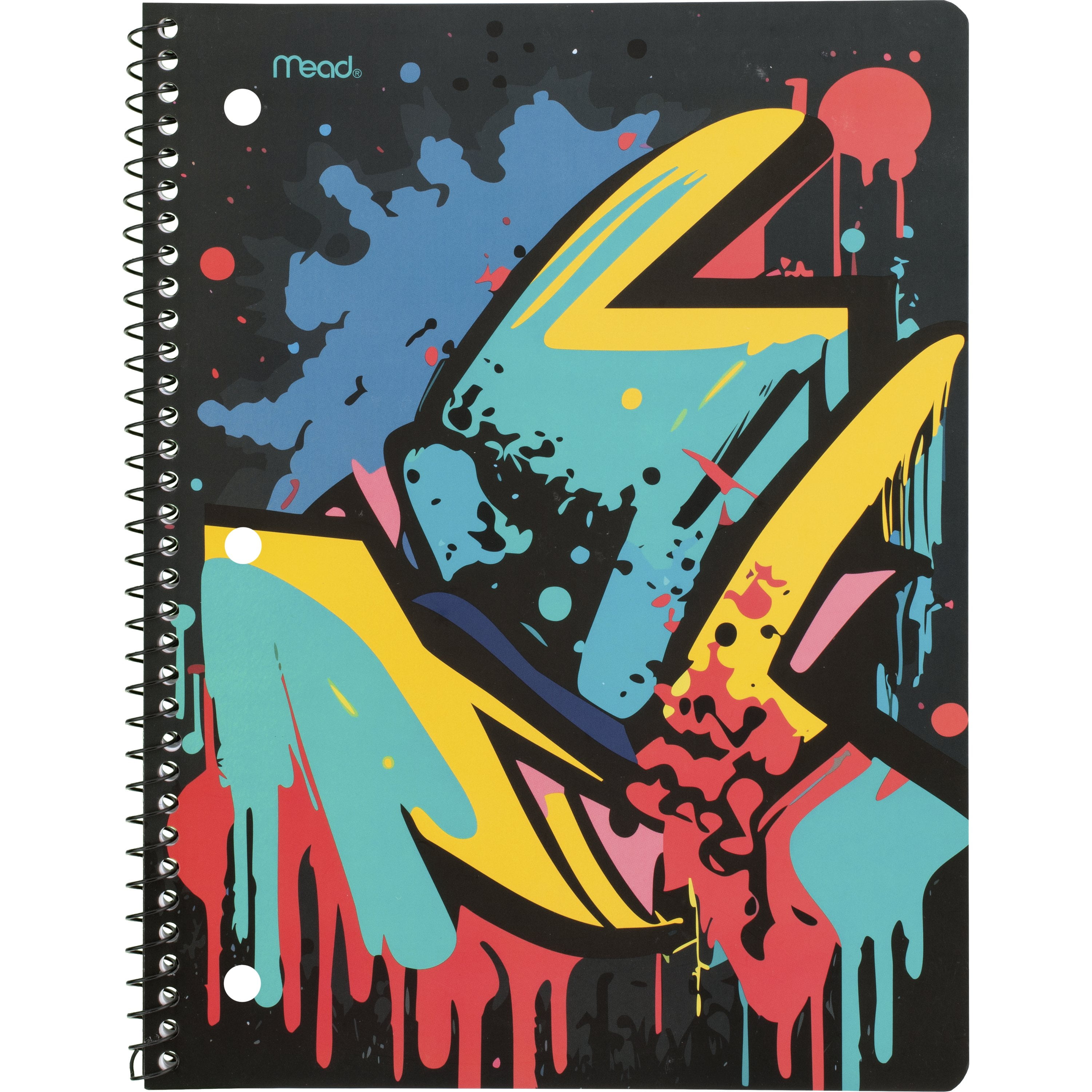 Mead Street Splatter 1 Subject College Ruled Notebook, 7.5" x 10.5 ...