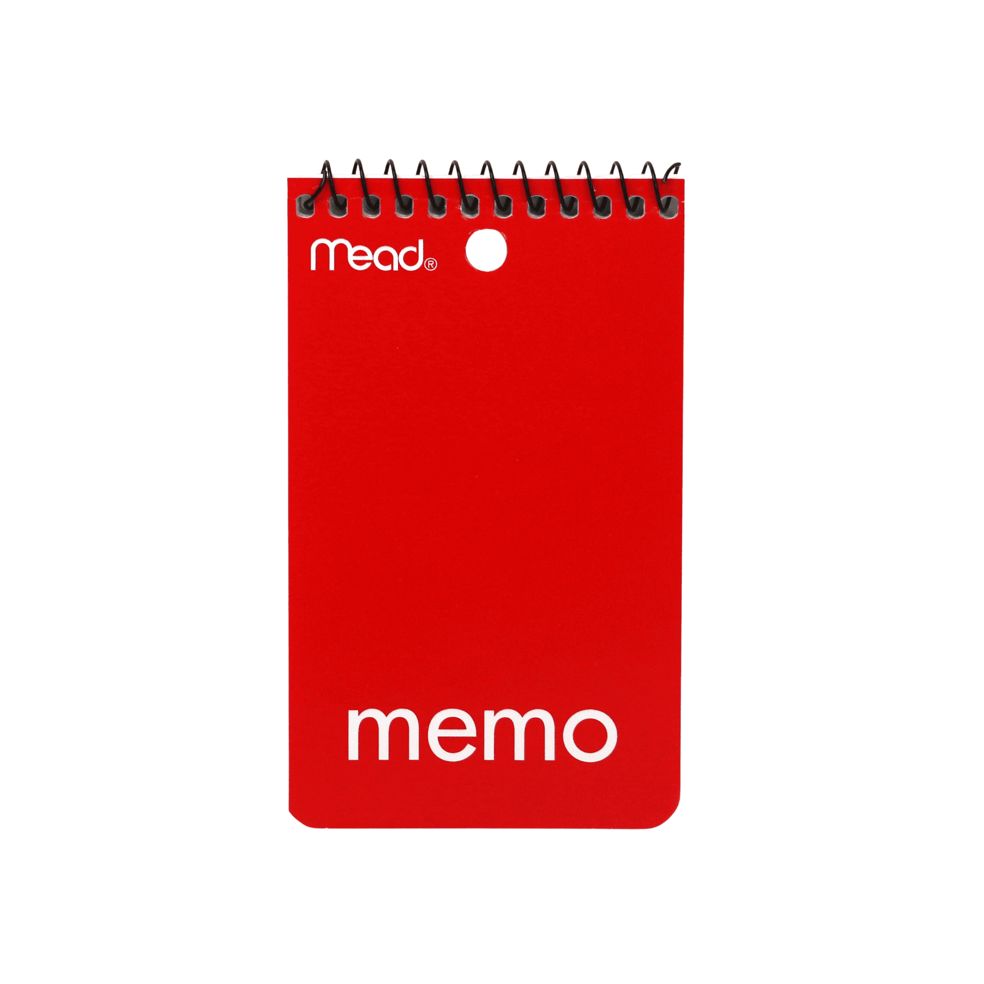 Mead Top Bound Spiral Mini Memo Book: 3 in. x 5 in. (Red) 60 sheets ...