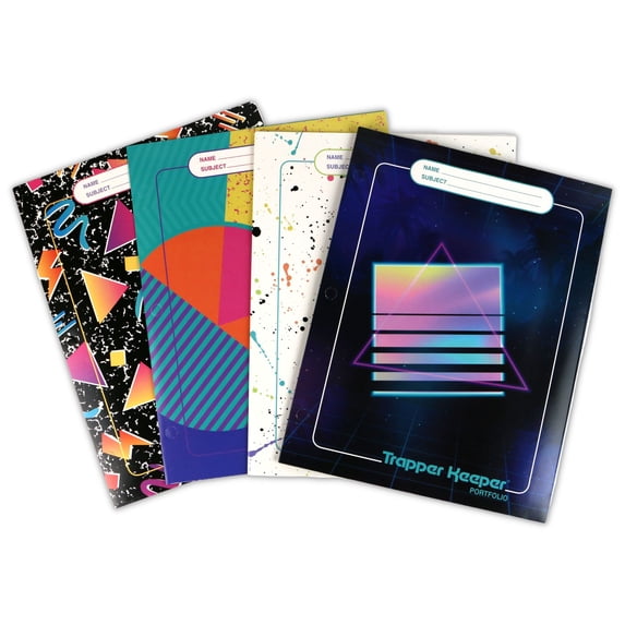 Mead Trapper Keeper 2-Pocket Portfolio Folder, 9-3/4 in. x 12 in., 4pk ...