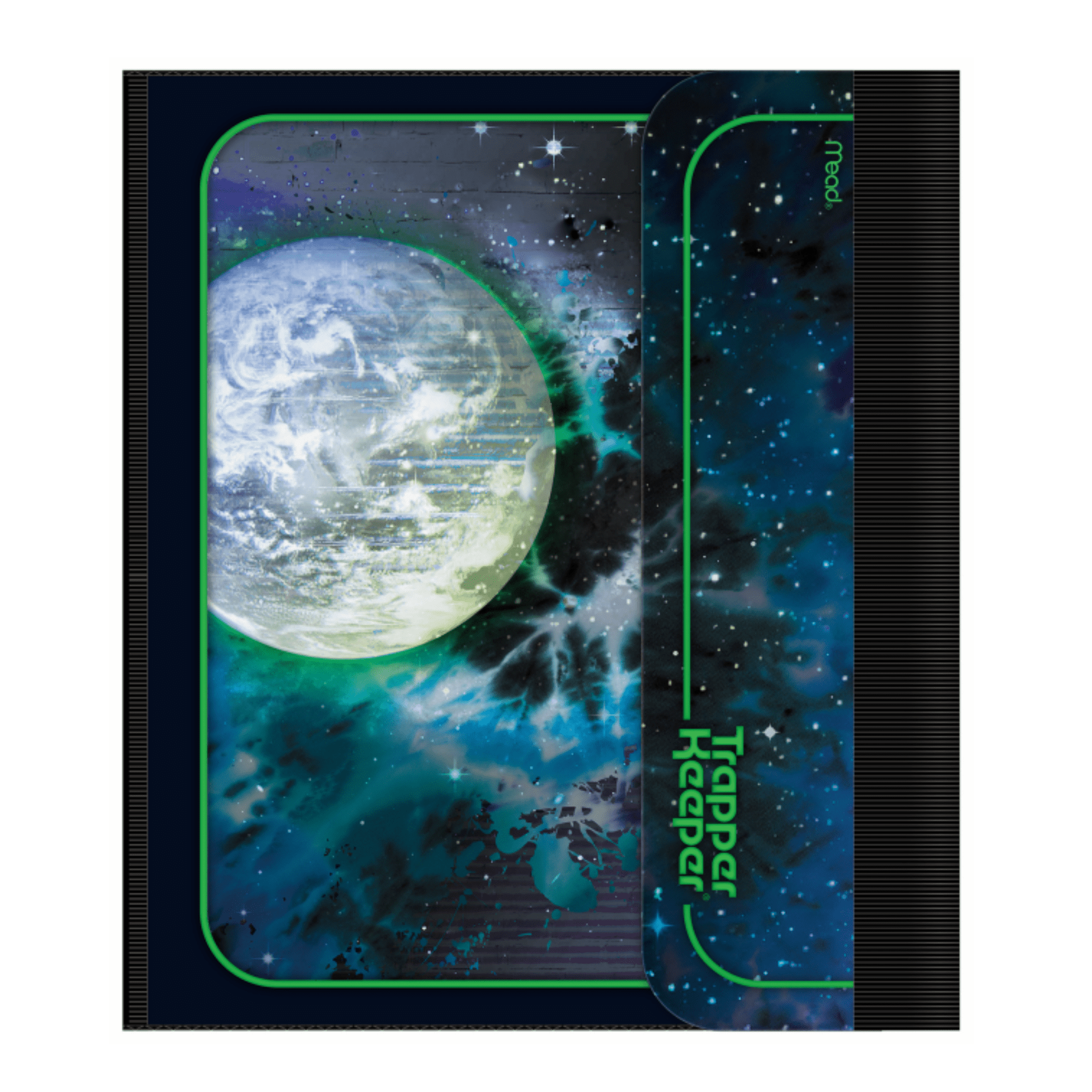 Mead Trapper Keeper Binder with Portfolios Nuclear Moon - Walmart.com
