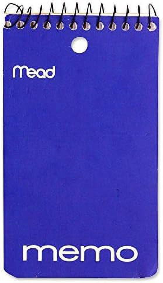 Mead Wirebound Memo Book, 3" x 5", Ruled, 60 Sheets (assorted colors ...