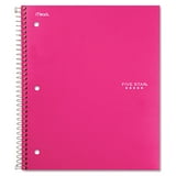 Mead Wirebound Trend Notebook, 1 Subject, Wide/legal Rule, Pink Cover ...