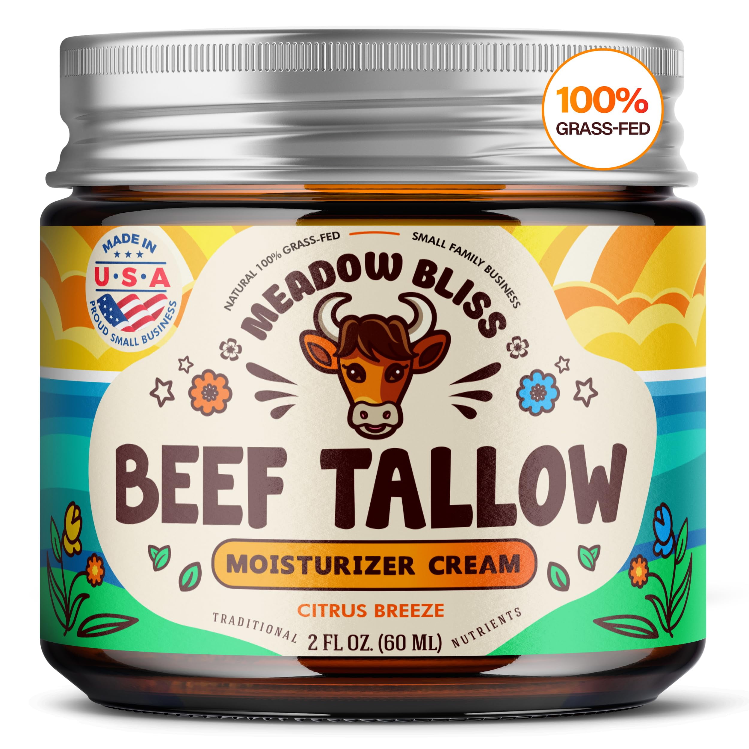 Meadow Bliss Beef Tallow SAF21 for Skin - Moisturizer Grass Fed ...