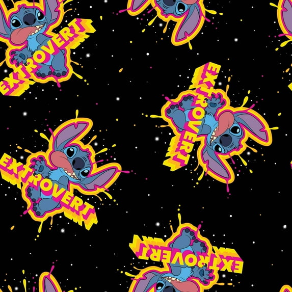 Springs Creative Disney Stitch Extrovert Fleece Fabric By the Yard ...