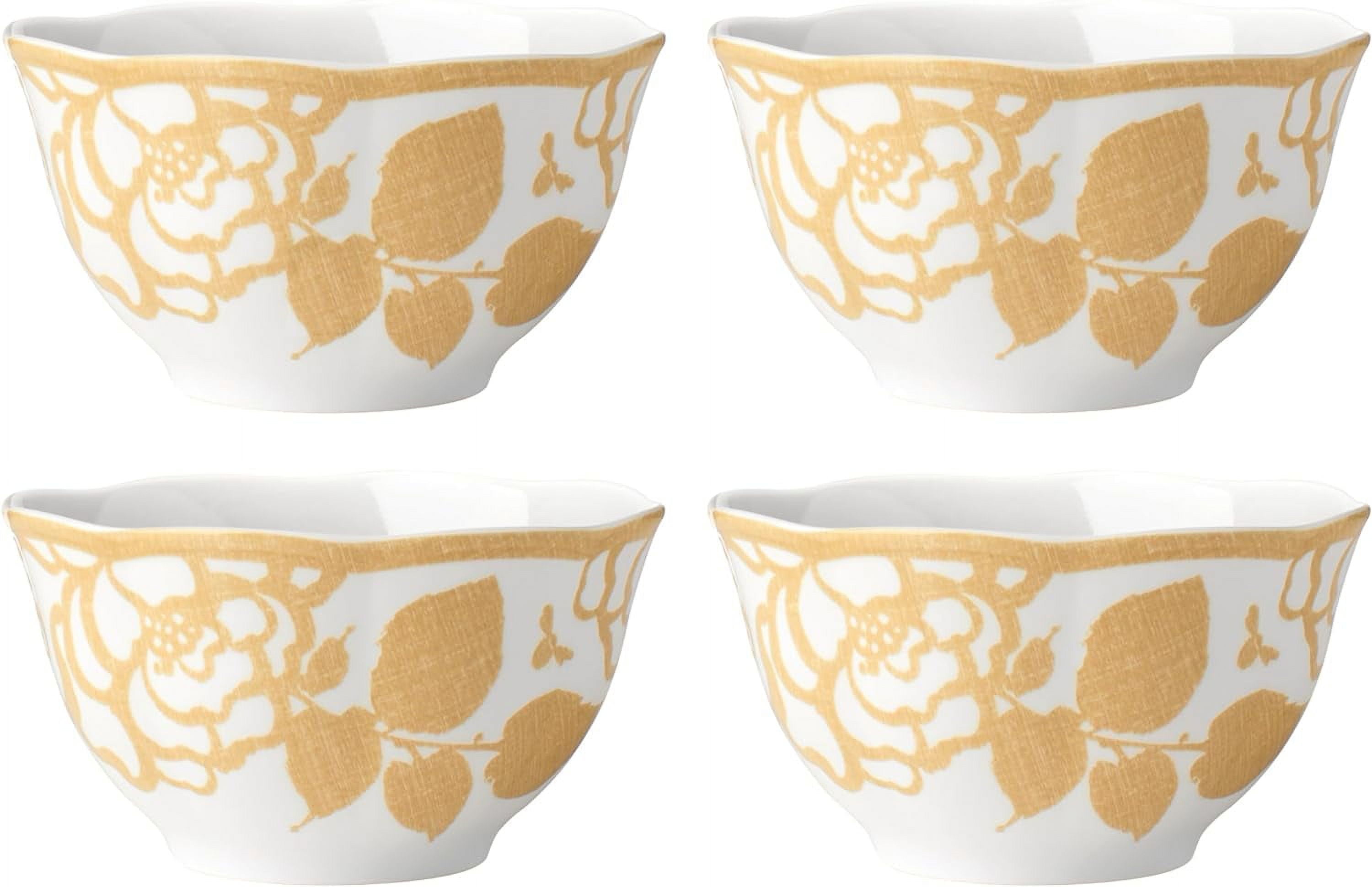 Meadow Cottage Rice Bowls, Set of 4, 3.10 LB, Goldenrod - Walmart.com