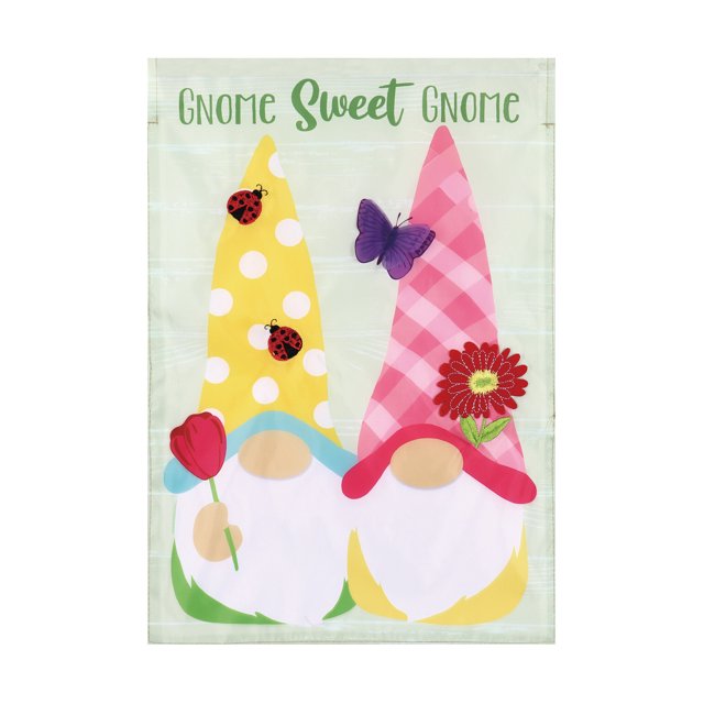 Meadow Creek 2023 Spring, Gnome Sweet Gnome Garden Flag, Assembled 18 ...