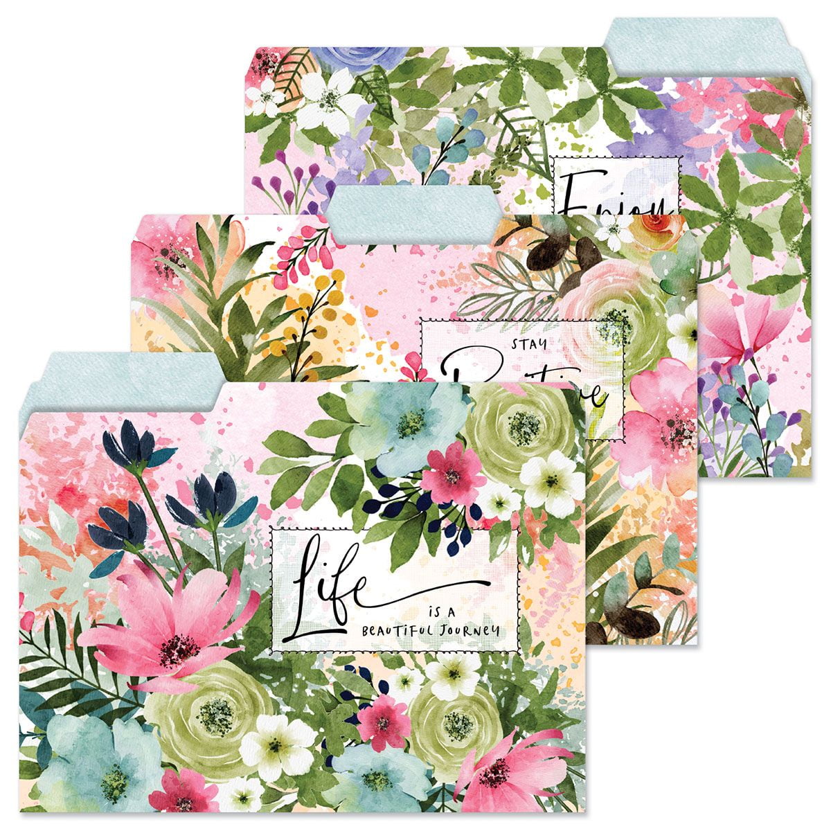 Current File Folders, Meadow Dance, Staggered Tabs, 9-1/2 x 11-3/4, Set ...