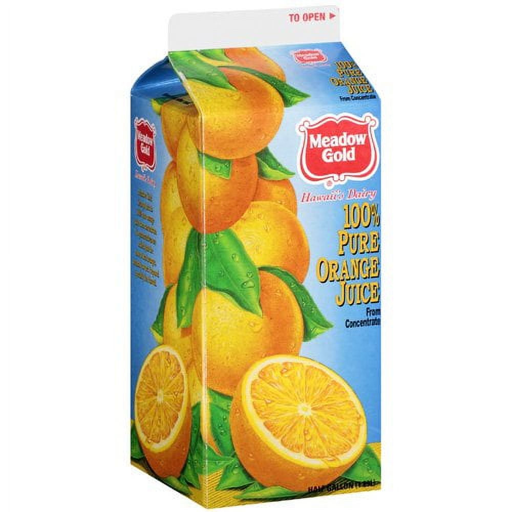 Meadow Gold 100% Pure Orange Juice, Half Gallon - Walmart.com