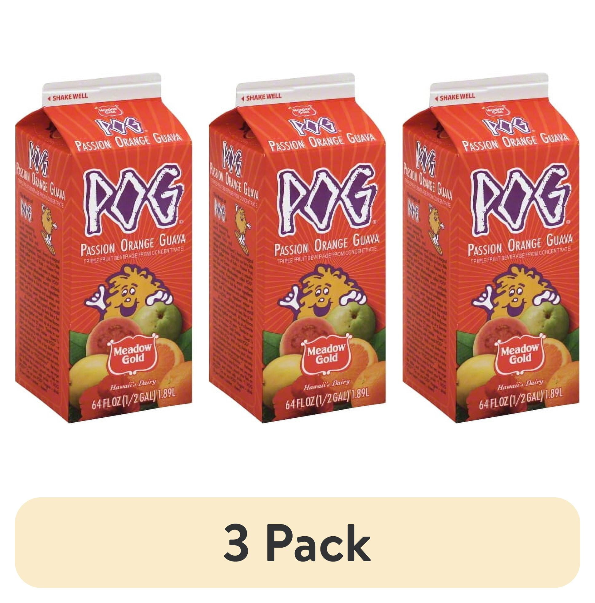 (3 pack) Meadow Gold Passion Orange Guava Juice, Half Gallon - Walmart.com