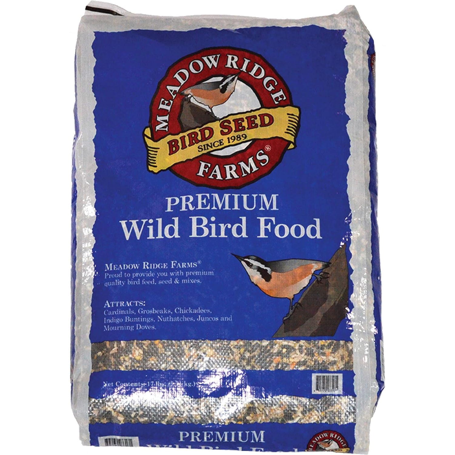 Meadow Ridge Farms Premium Wild Bird Seed Mix, 17-Pound Bag - Walmart.com
