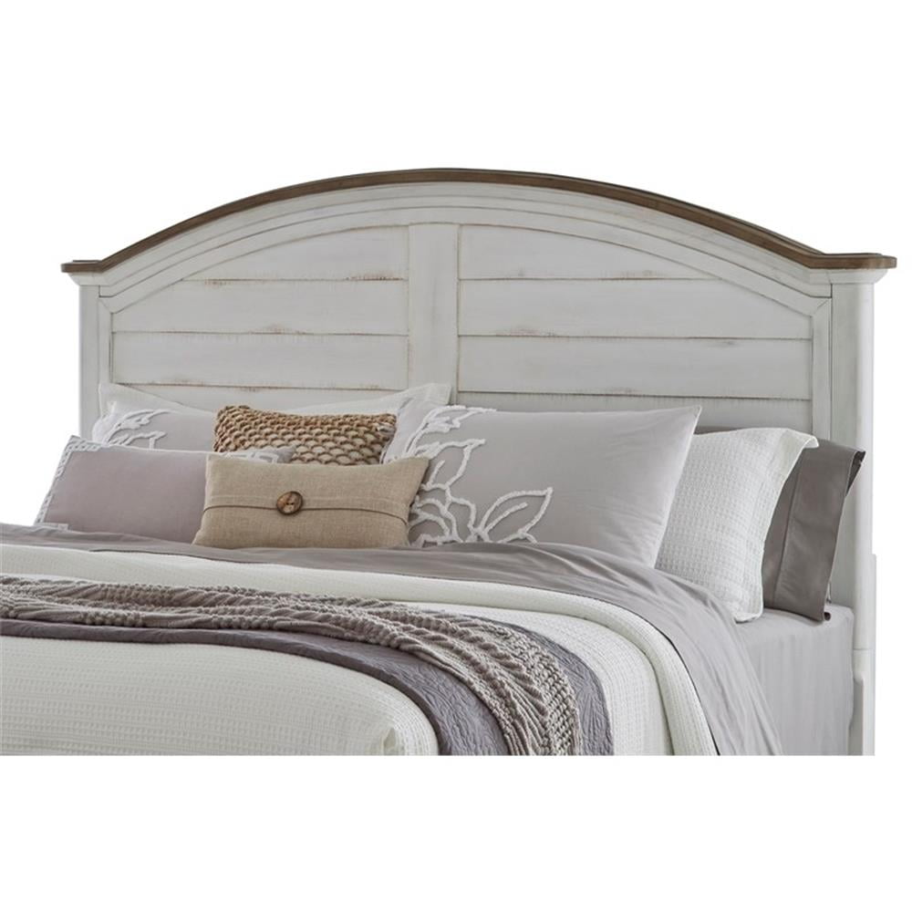 Meadowbrook White-Washed Wood Farmhouse King Size Arched Panel ...