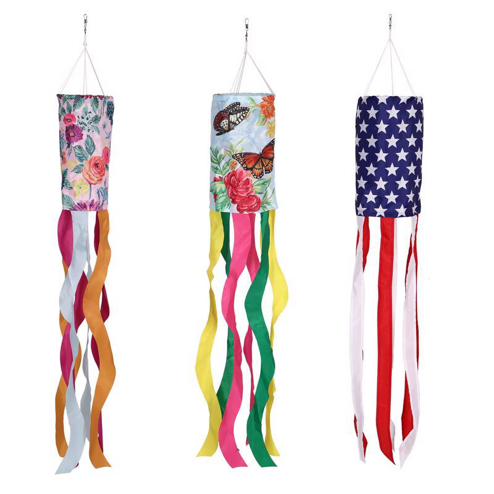 Meadowcreek Multicolored Nylon 38 in. H Flag Wind Spinner - Walmart.com
