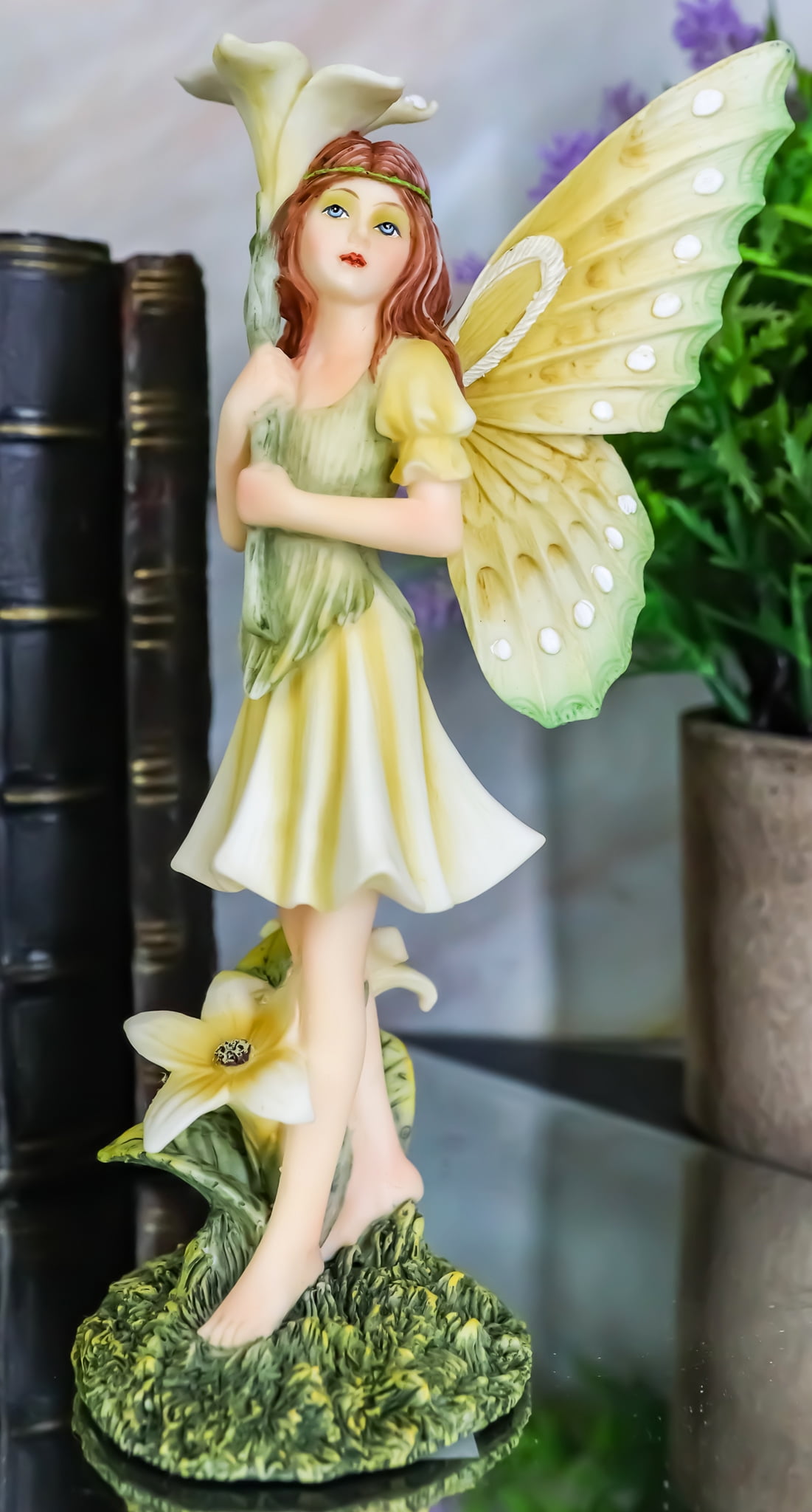 Meadowland Lily Fairy Holding Flower Stem And Lilies Figurine Fae ...