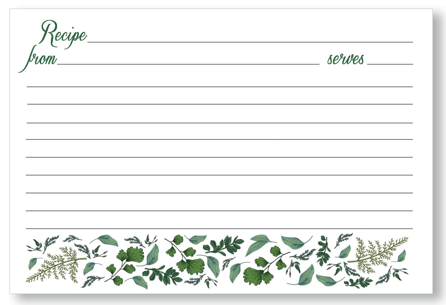 Personalized Recipe Cards