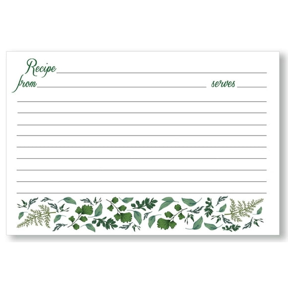 Recipe Card Template