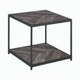 Meagan Chevron End Table Rustic Grey Herringbone - Walmart.com