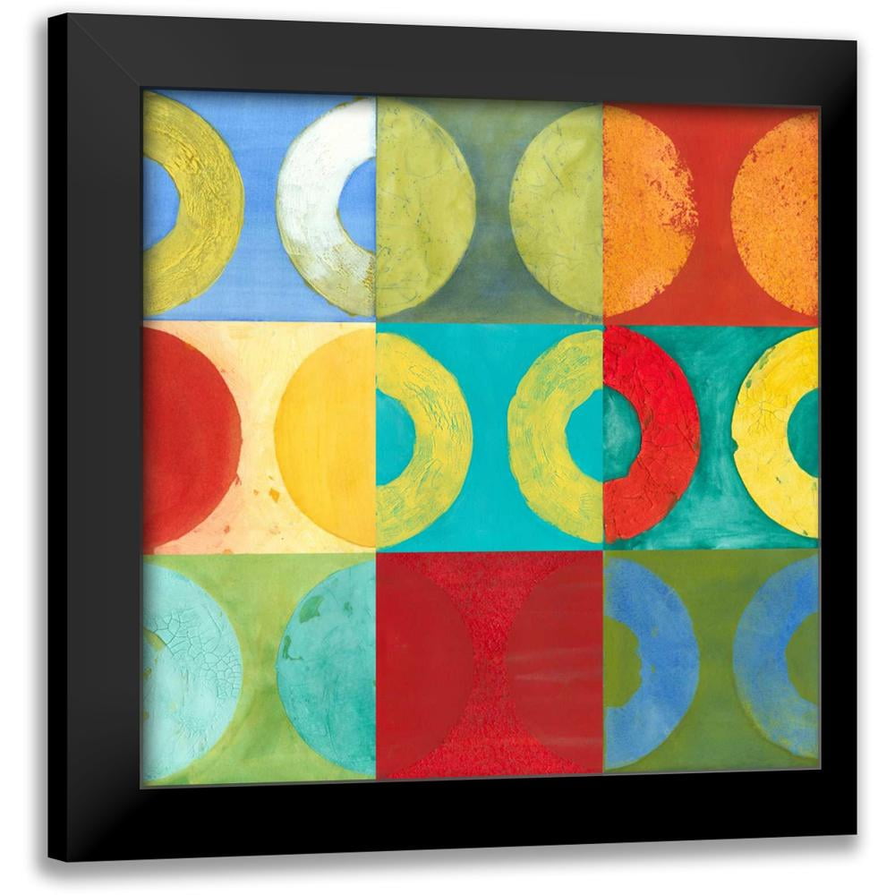 Meagher, Megan 20x20 Black Modern Framed Museum Art Print Titled - Round About II - Walmart.com