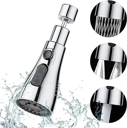 Meakwisht 3Mode Shower Head Kitchen Tap PullOut Docking Shower Dish ...