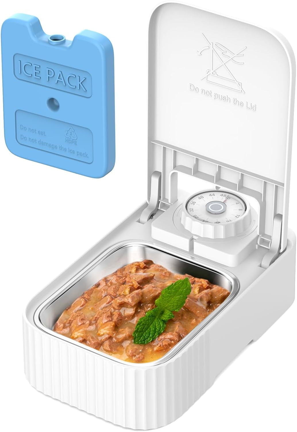 Meal Automatic Cat Feeder for Wet & Dry Food, Wet Cat Food Dispenser ...