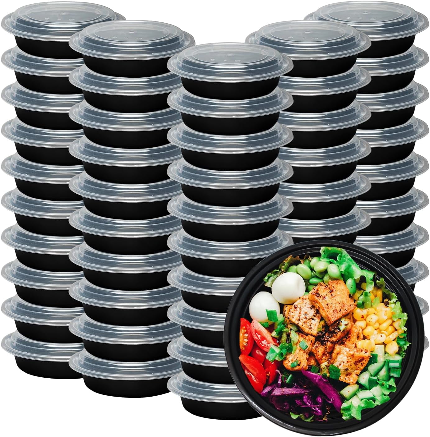 Meal Containers with Airtight Lids, BPA , Reusable Plastic Food ...