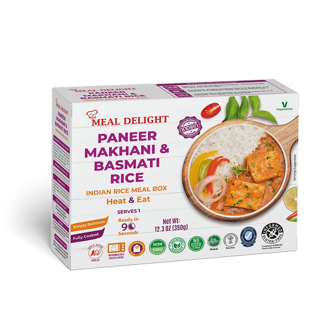 Meal Delight Paneer Makhani & Basmati Rice, Ready to Eat, 12.3 oz, Pack ...