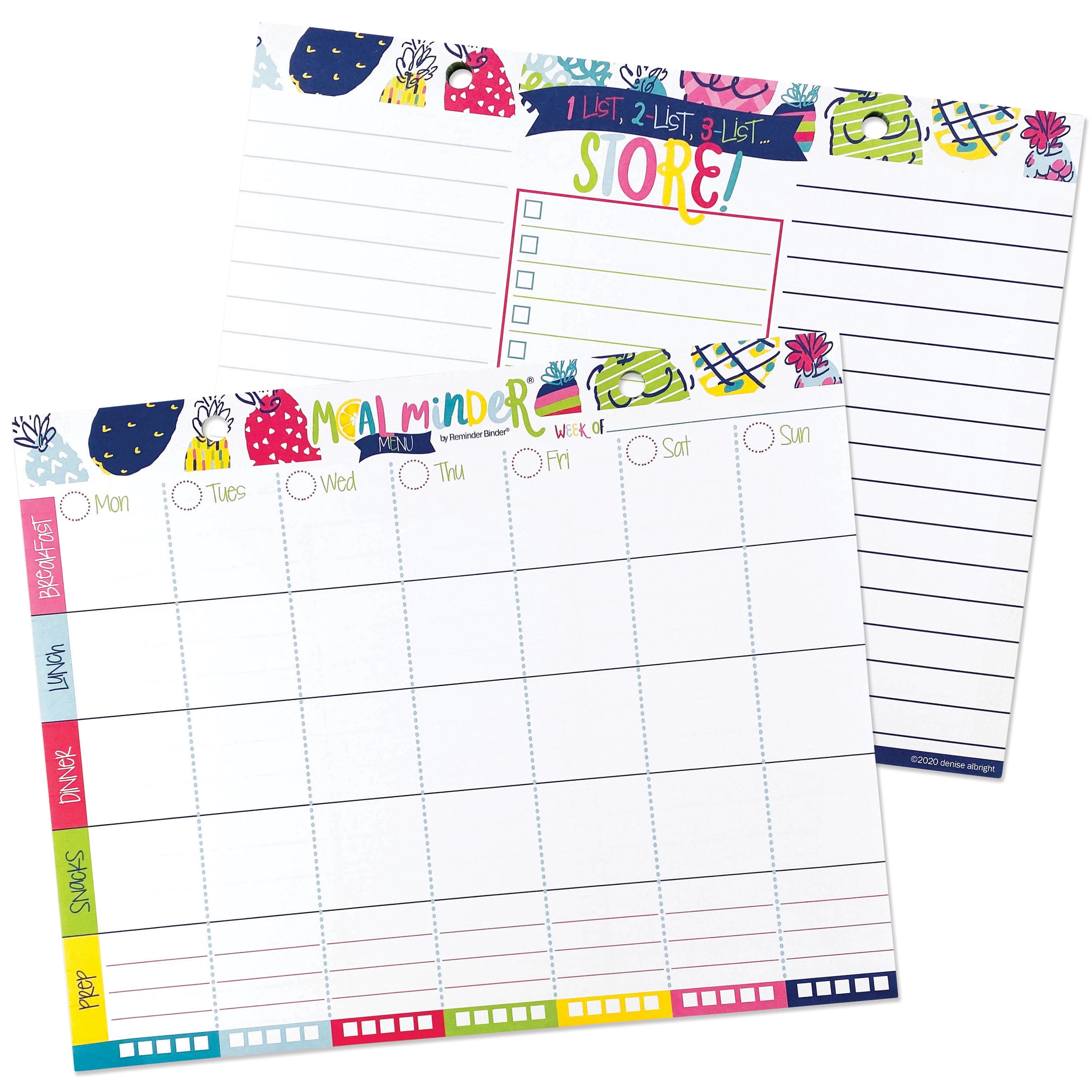 Meal Minder® Weekly Menu Planner Pad, 52-Week Undated Pages, 10" x 8 ...