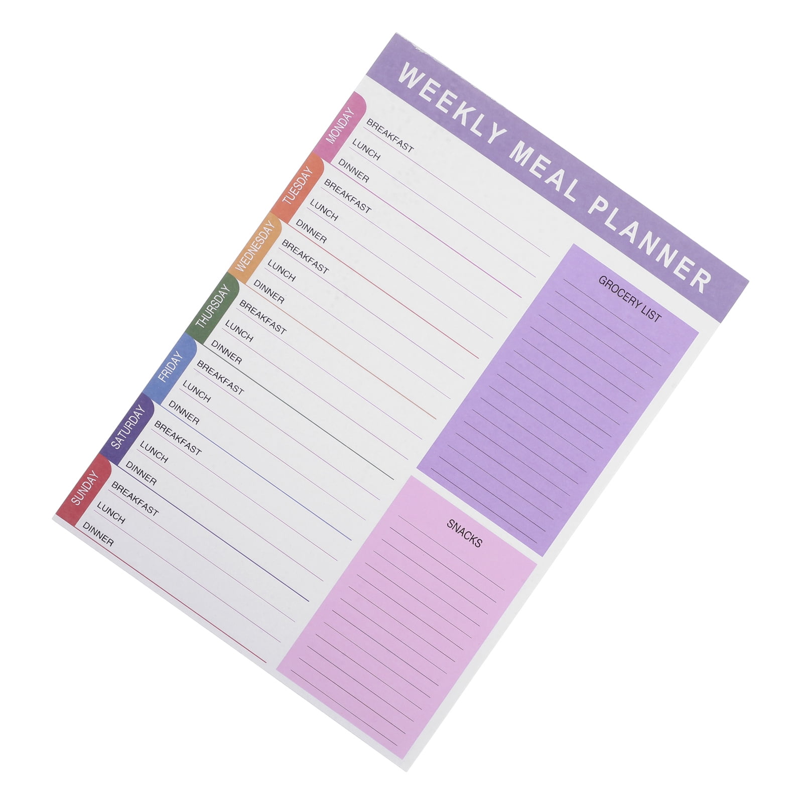 Meal Planner 60 Undated Sheets Grocery List Menu Recipe Notepad Tear ...