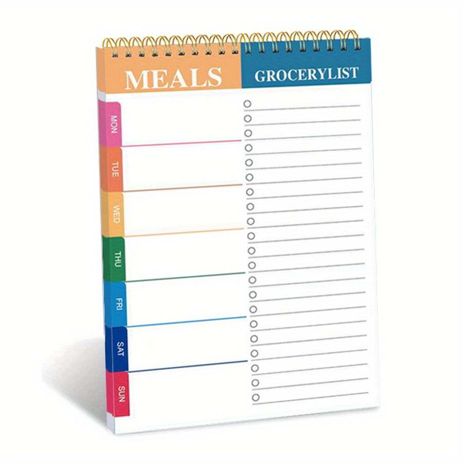 Meal Planner Pad 5.6x8.5 Inch 90 Pages Weekly Meal Planner Notepad For ...