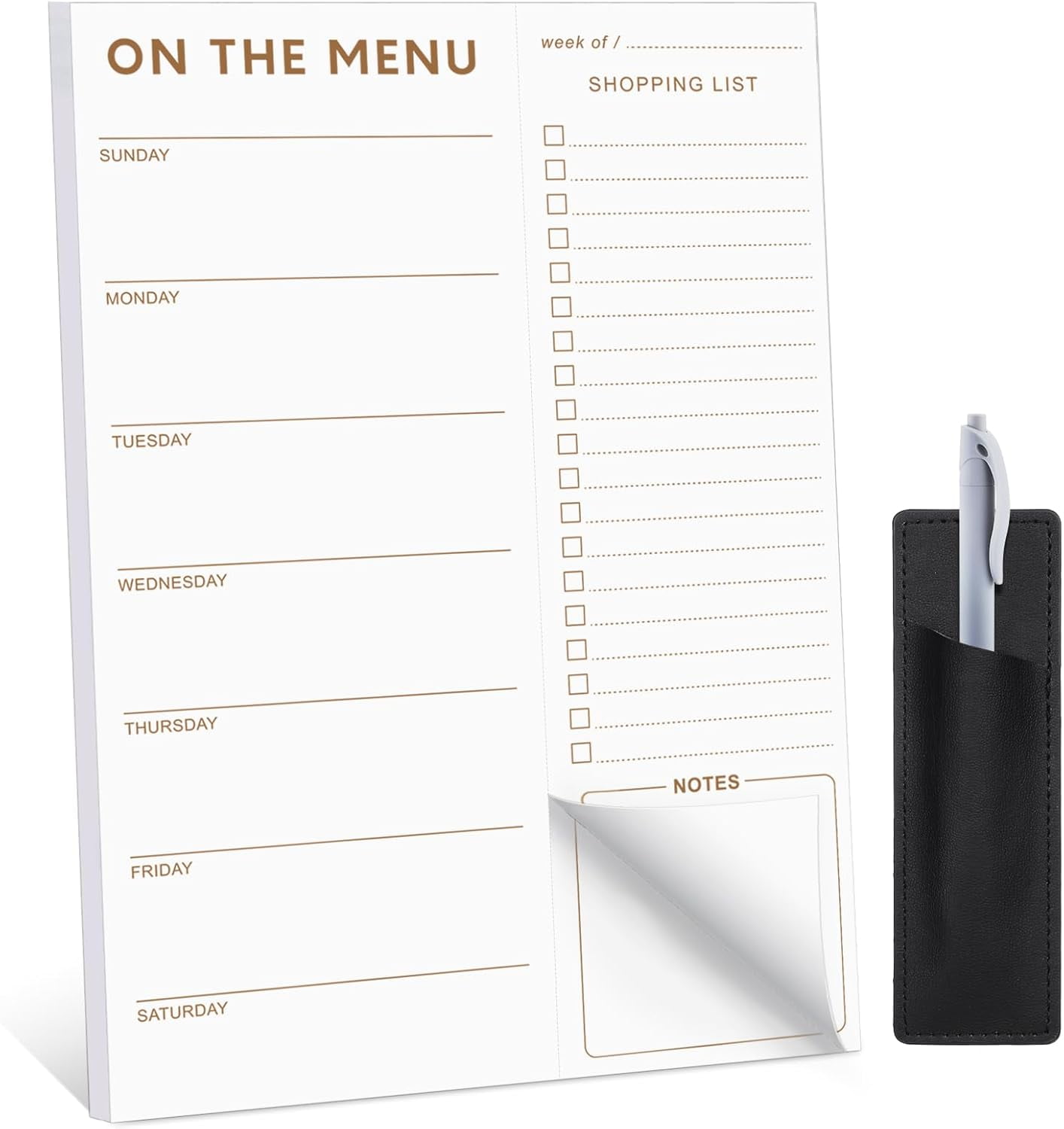 Meal Planner for fridge with Pen Holder, 60 Sheets 7x10'' Magnetic Meal ...