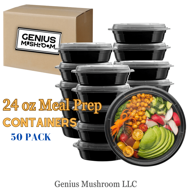 Meal Prep Containers 24 oz Round To Go Containers with Lids, Plastic ...