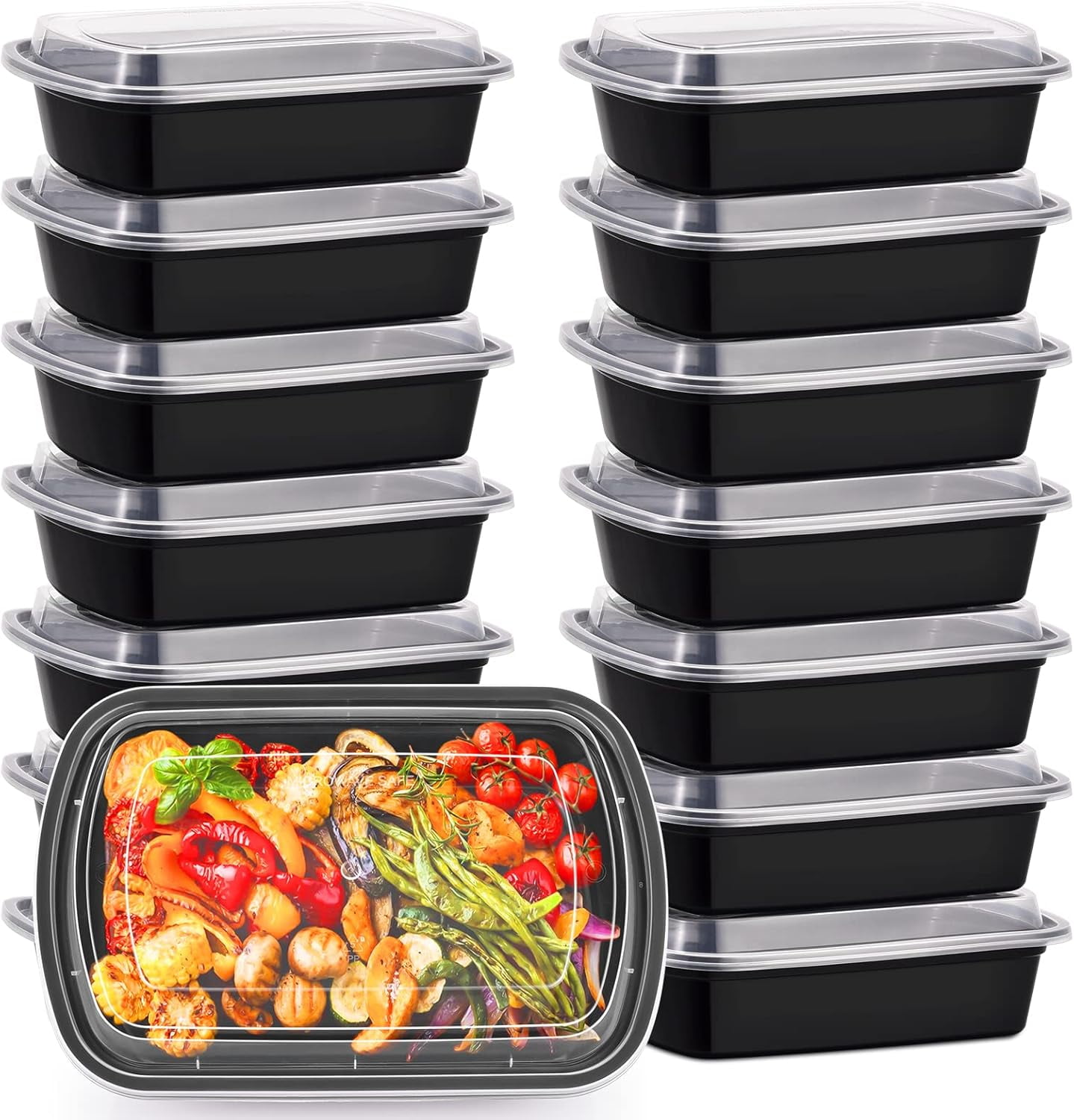 Meal Prep Containers, Extra Large &Thick Food Storage Containers with ...