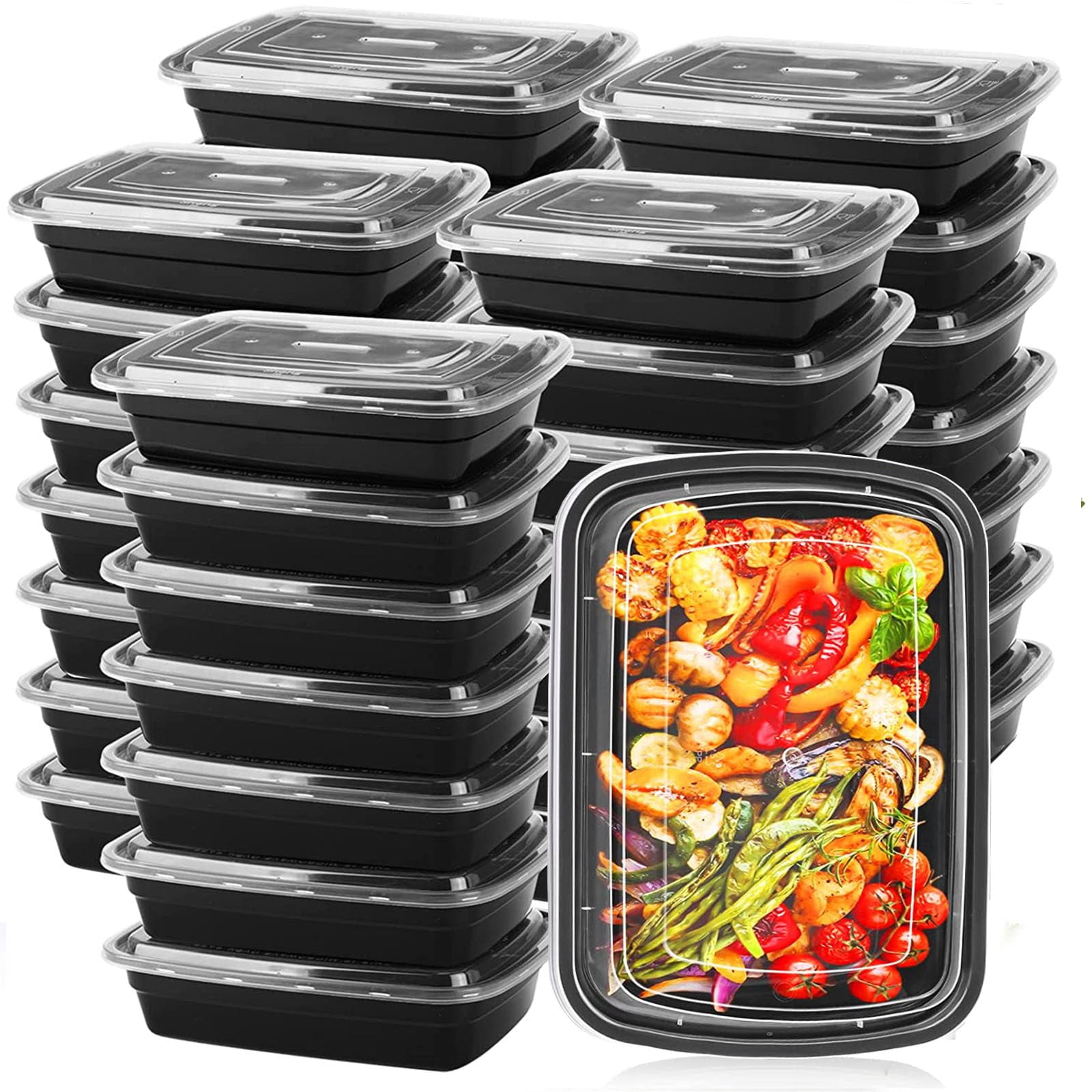 Meal Prep Containers With Lids 50 Set, Food Storage Containers Reusable ...