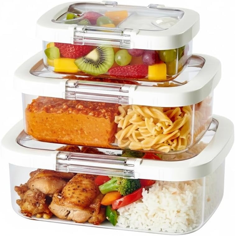 Meal Prep Containers Microwave Safe BPA FREE, Leak Proof Lunchable ...